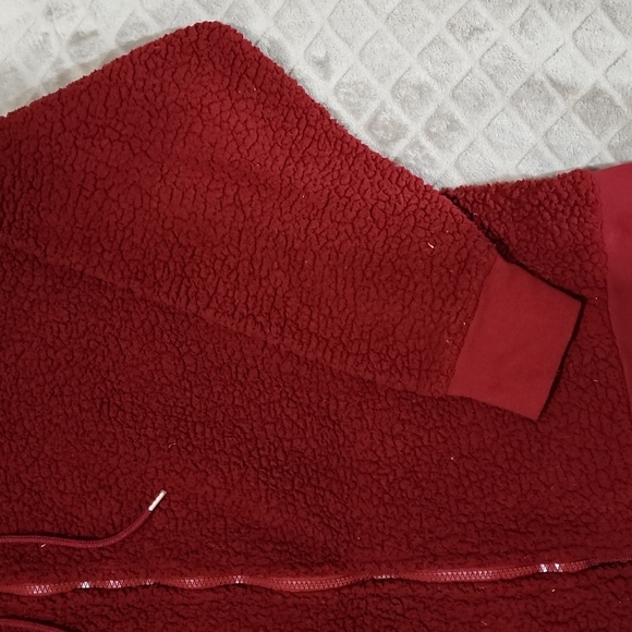 Champion | Jackets & Coats | Womens Champion Medium Red Fuzzy Jacket ...
